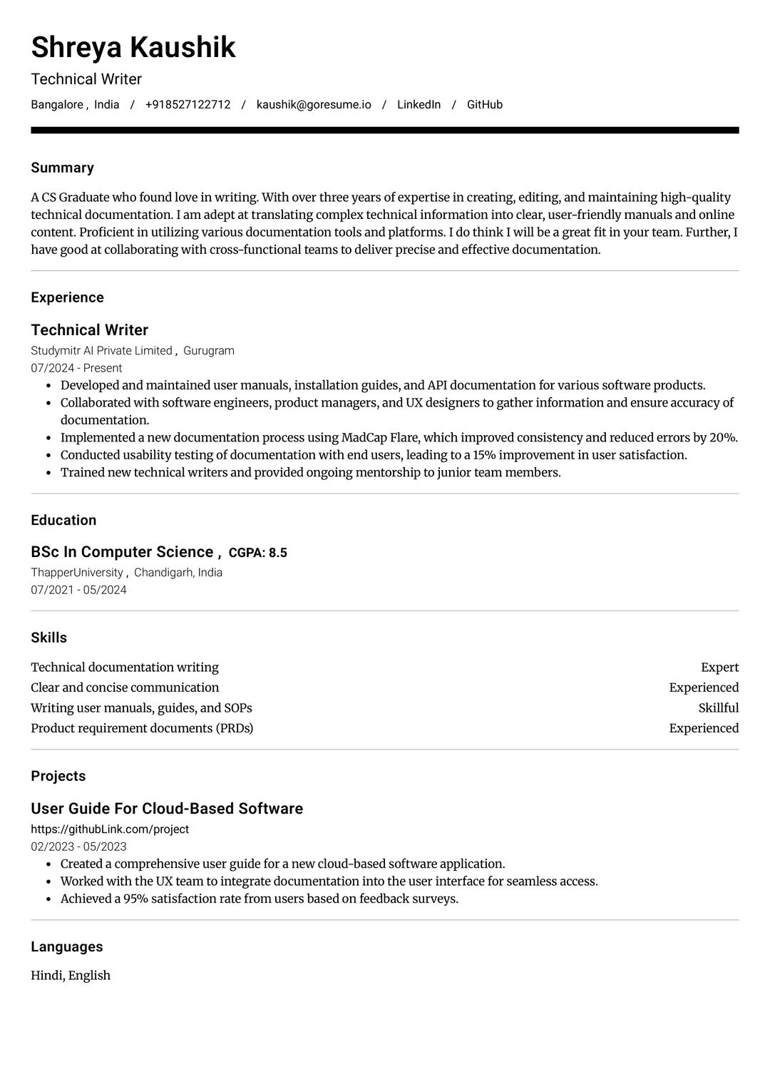 Free AI Resume Builder | Free ATS Resume Generator | GoResume