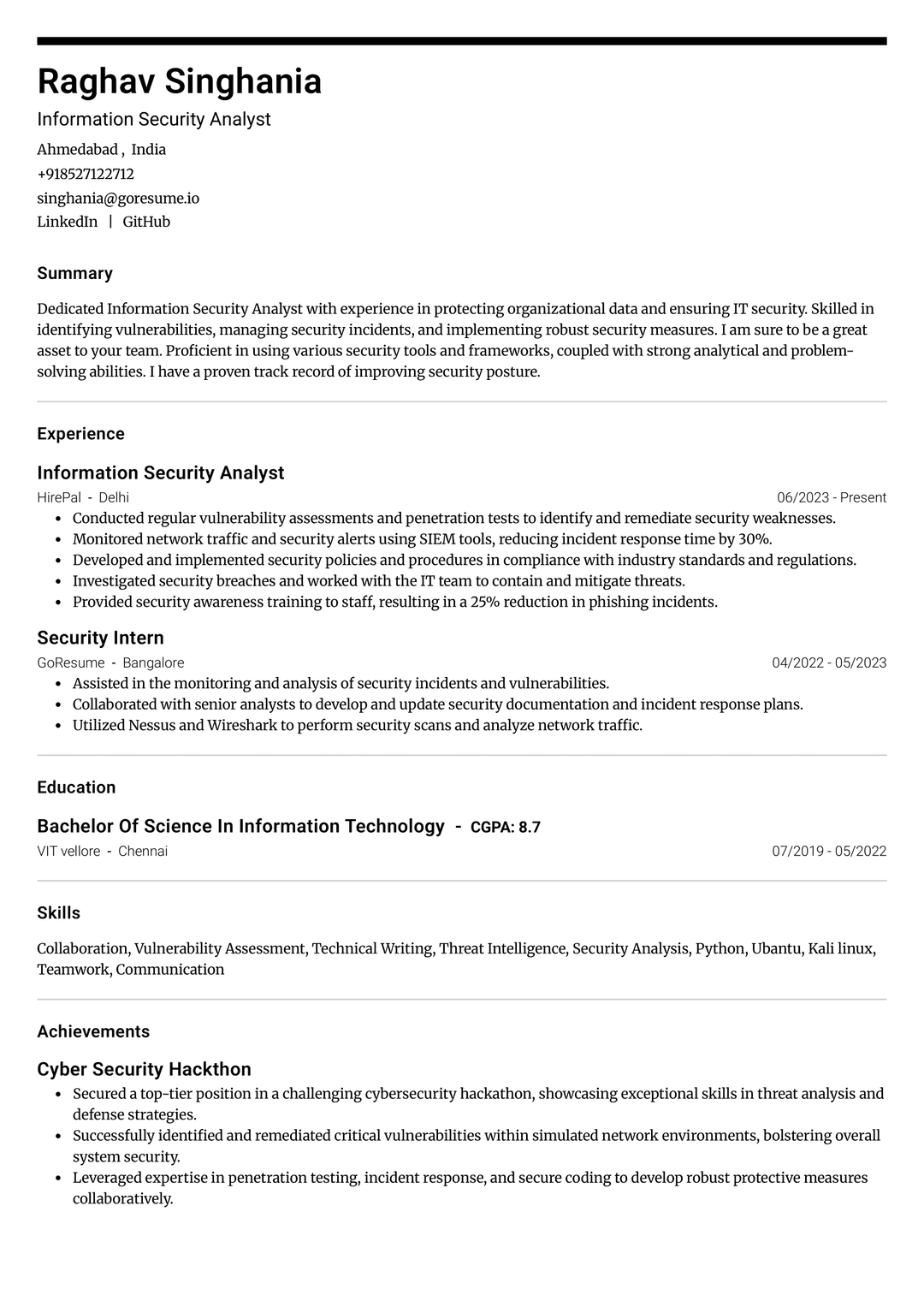 GoResume | Create a Professional Resume in 2 Minutes | ATS-Ready Templates