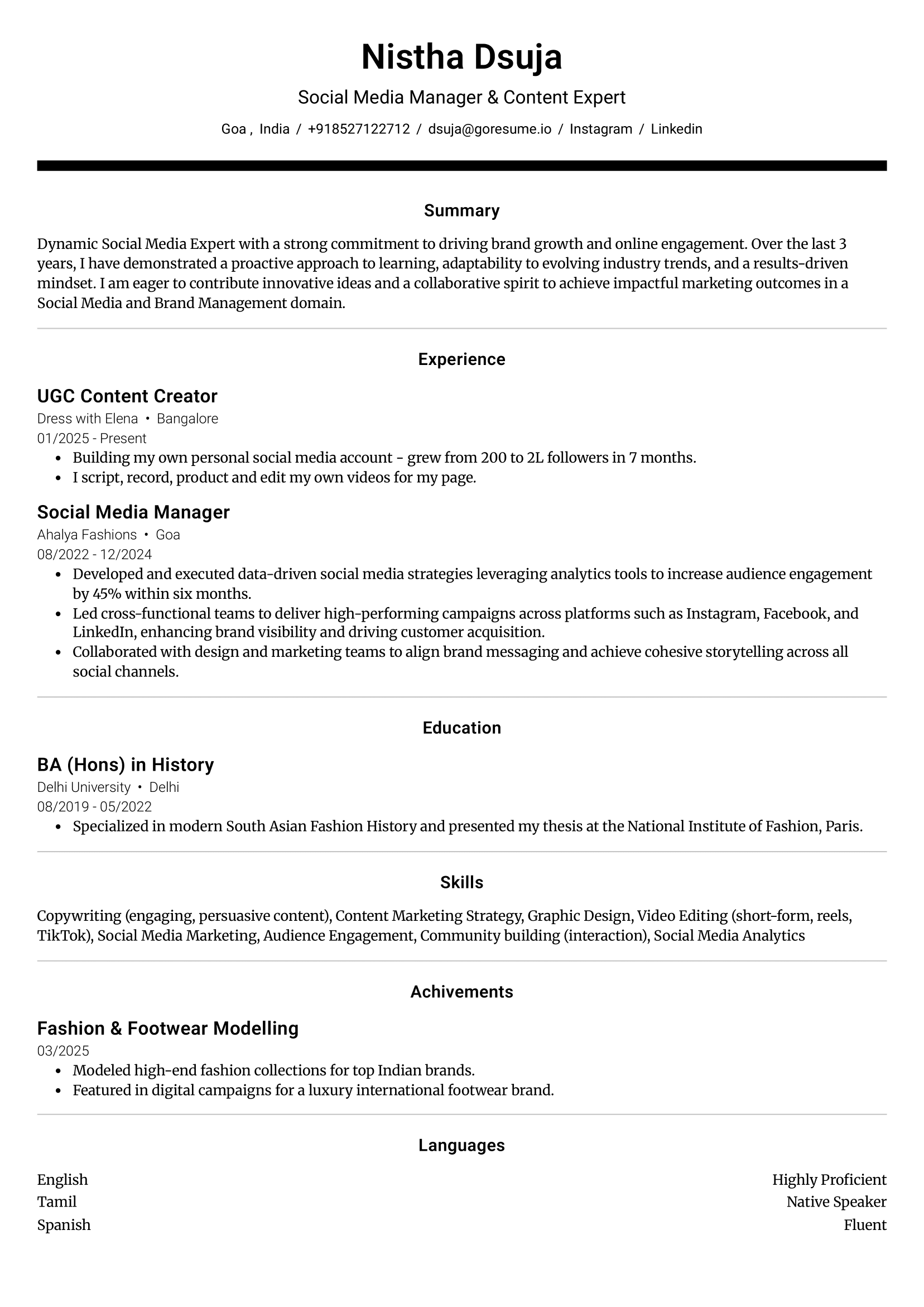 Free AI Resume Builder | Free ATS Resume Generator | GoResume