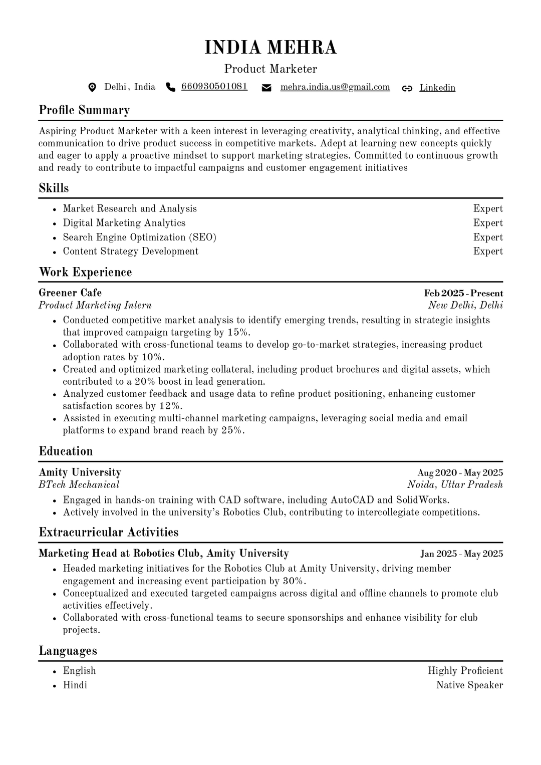 Create a professional resume within 2 minutes.
