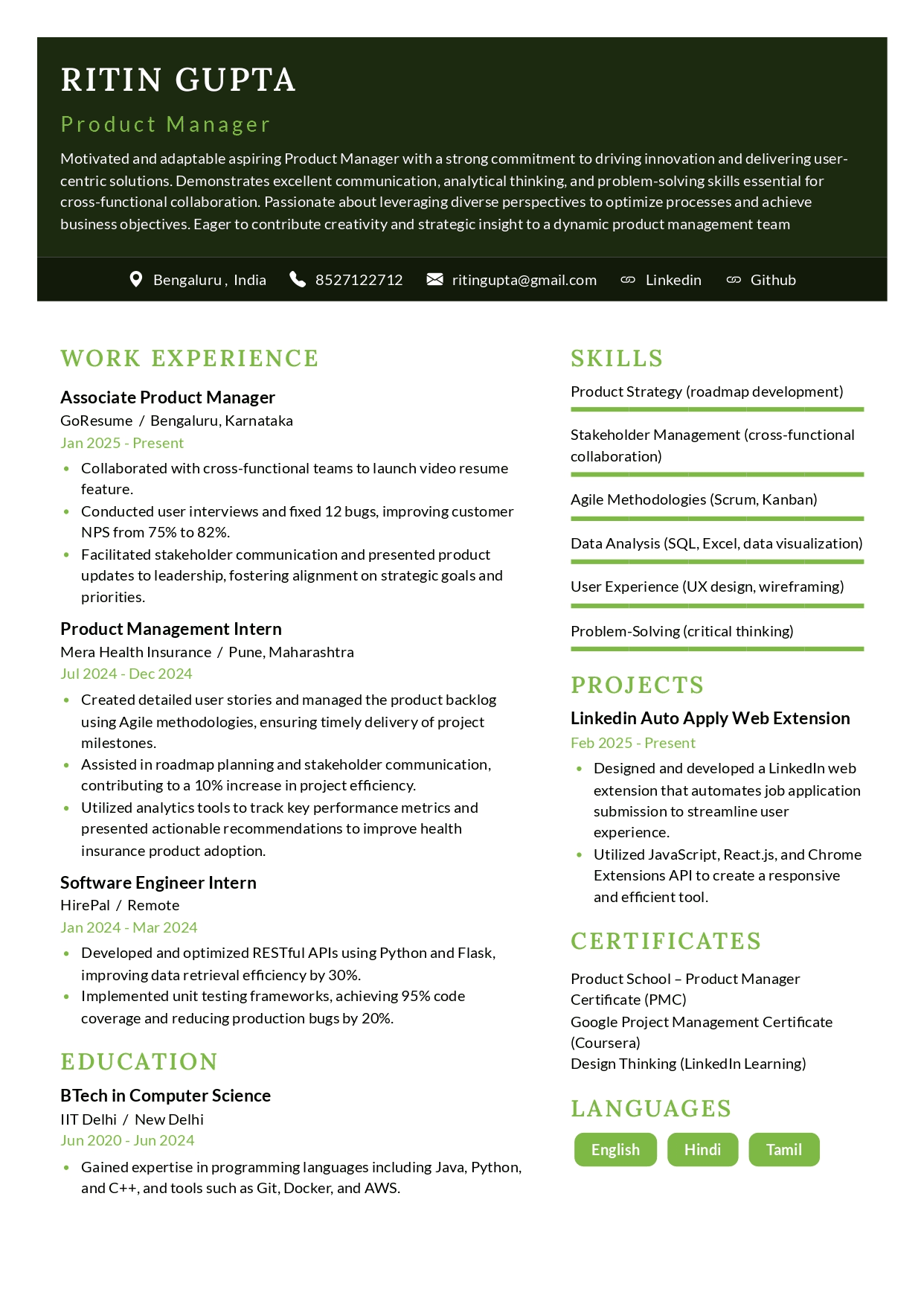 GoResume | Create a Professional Resume in 2 Minutes | ATS‑Ready Templates